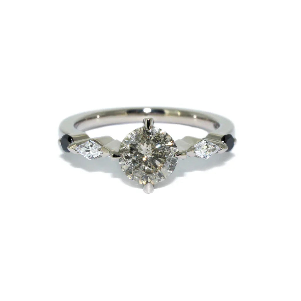 Siena salt & pepper diamond engagement ring | Lizunova